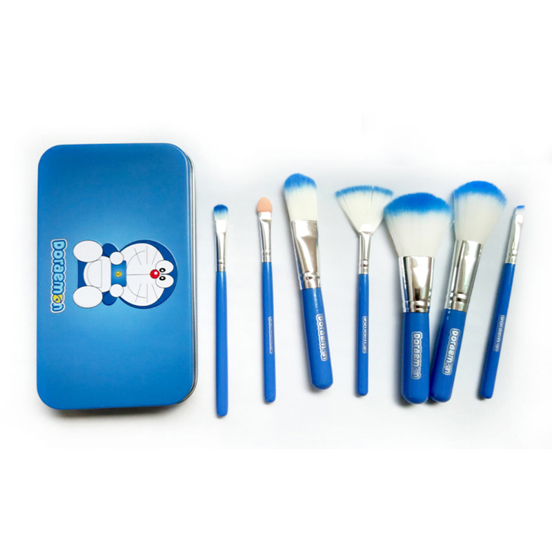 Makeup brushes :: 7pcs Mini Blue Makeup Brushes Set (1085601)